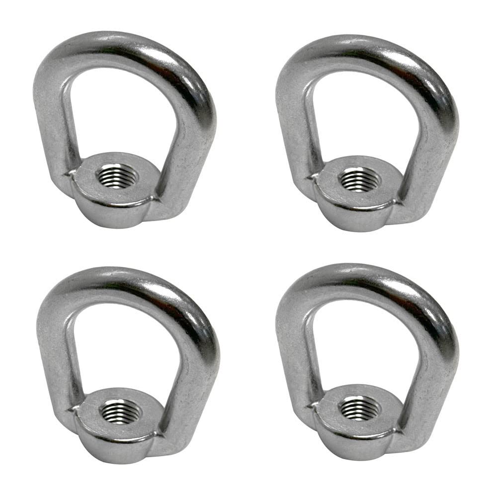 Set of 4 Pcs Stainless Steel 316 Eye Nut 5/8" UNC Tap Thread Marine 3,400 lbs