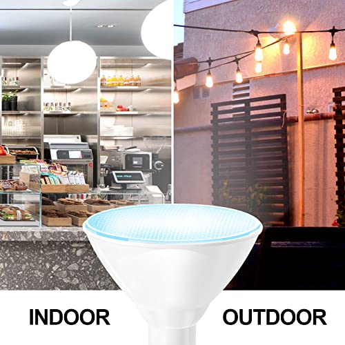 mfxmf LED Flood Outdoor Light Bulb 5000K Daylight,110V E26 Base 20W PAR38 Flood Light Bulbs Replace Up to 200W, Non-Dimmable,1800 Lumens LED Flood Light for Outdoor Hallway Garden(2 Pack)