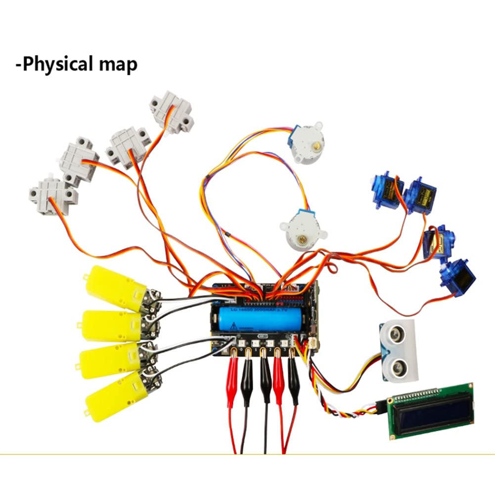 Shevan Extension Board for V2.0 Support 8 Servos and 4 DC Motors with Onboard Infrared Receiver and 4 RGB Lights
