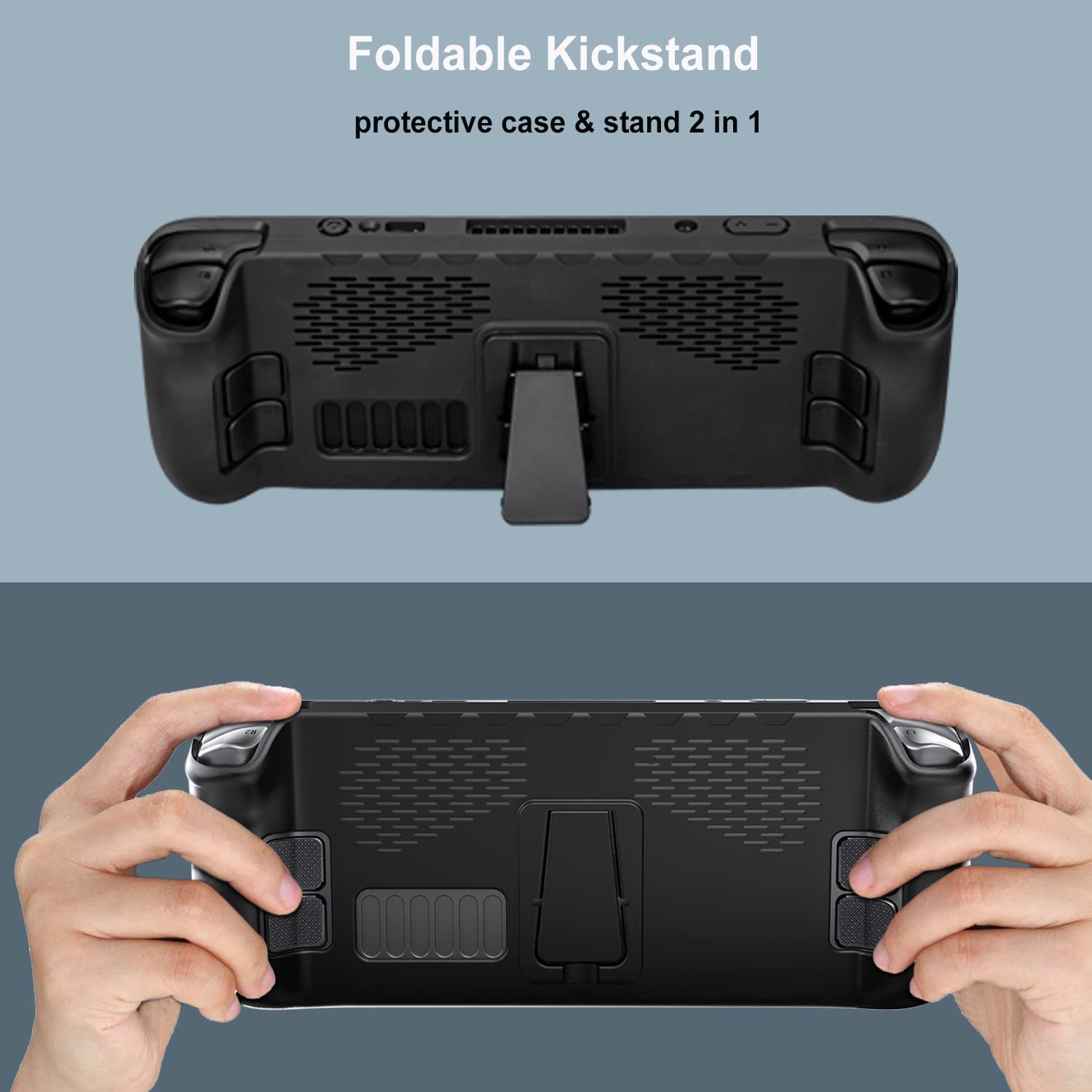 OwlTree Kickstand Protective Case for Steam Deck OLED, TPU Durable Shockproof Anti-Collision Protector for Steam Deck Cover with Stand Accessories Compatible with Steam Deck OLED 2023