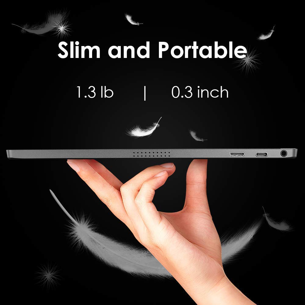 Lepow Portable Monitor Bundle [Black & Silver 2 Pack] 15.6 Inch 1080P Full HD USB C Computer Displays with IPS Eye Care Screen Mini HDMI and Speakers for Laptop PC MAC Phone Xbox PS4