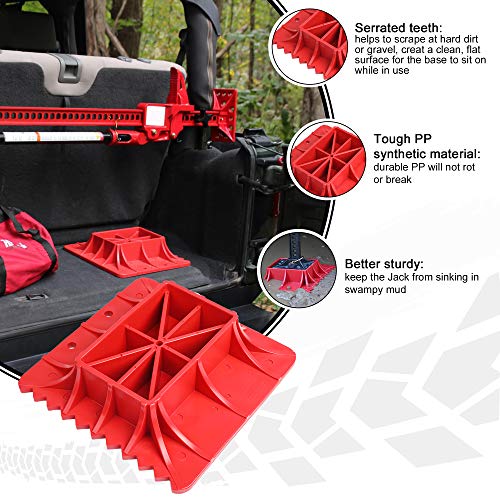 SEVEN SPARTA Base Stand & Handle Keeper Compatible with Hi Lift Jack Accessories Handle Bar Protector