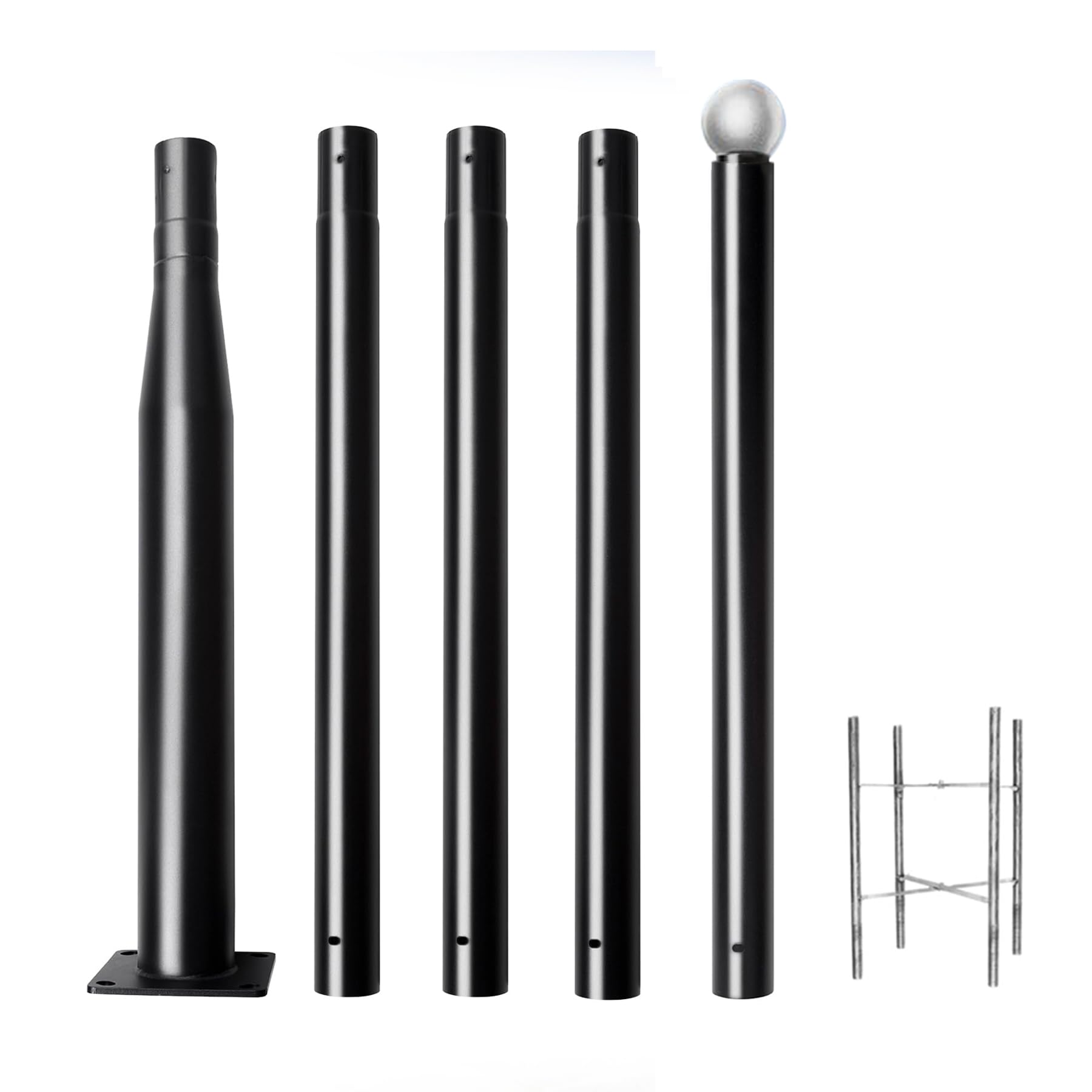 Xhmeishan Street Light Pole 16Ft, Street Light Poles for Outdoor Lighting,Solar Street Light Pole Accessory for Street, Suitable for Basketball Courts, Parking Lots, Residential Areas, Park (16FT)