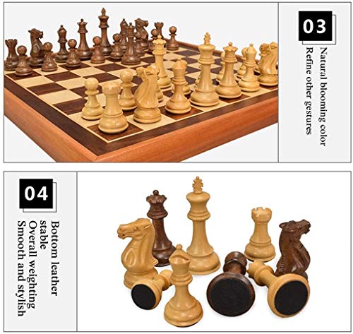 Quality Set International Solid Wood Set MDF Chessboard Handmade Exquisite Carving Wooden Pieces for Suitable Fo