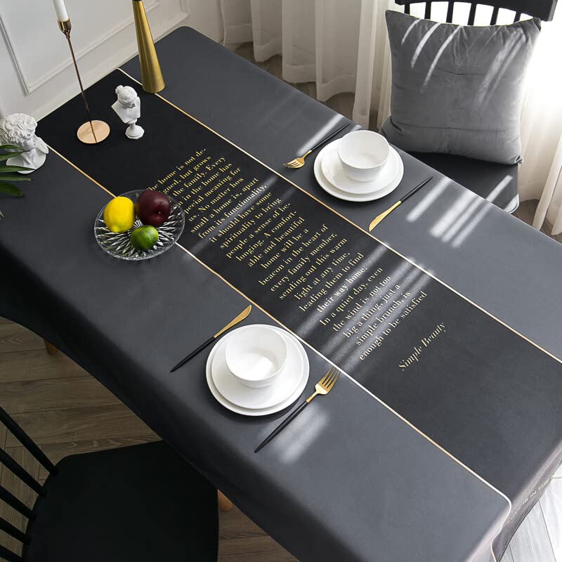 MLQL Nordic Modern Minimalist Light Luxury Kitchen Wedding Arrangement Tea Table Tablecloth Waterproof Table Cover A9 140x210cm