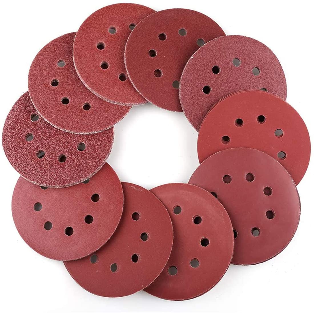 New Bundle: 3 Pack 2 Inch Quick Change Adapter + 100Pcs 5 Inch 8 Hole Orbital Sander Sandpaper