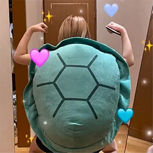 Purism Turtle Shell Pillow Turtle Dresses Wearable Turtle Shell Plush Toy Big Turtle Shell Pillow Stuffed Soft for Sleeping Cushion Cosplay Game, Gift for Kids Adults (60 inch)