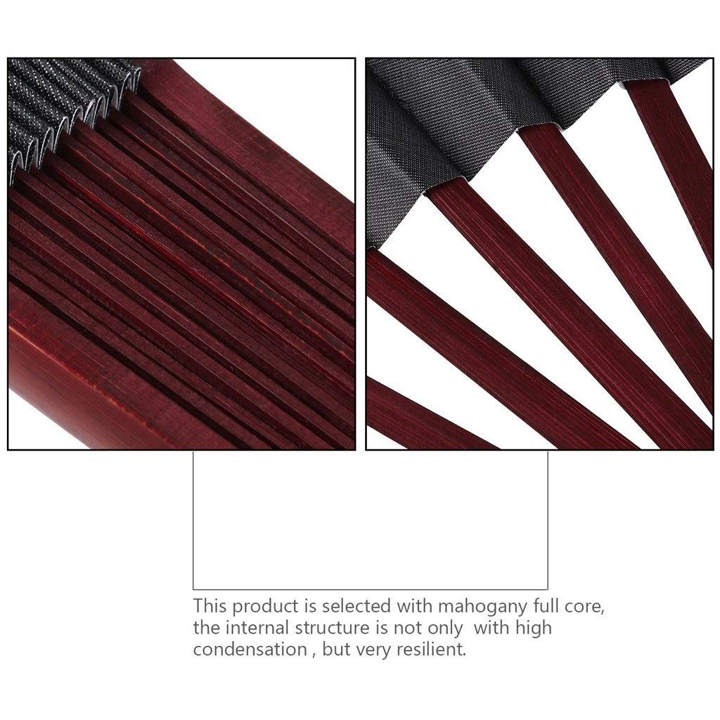 MEING Folding Fan Chinese Classical Style Folding Fan Folding Portable Retro Folding Fan Handheld Fans Wedding Party Gift Hand Folding Fans (Color : Black)