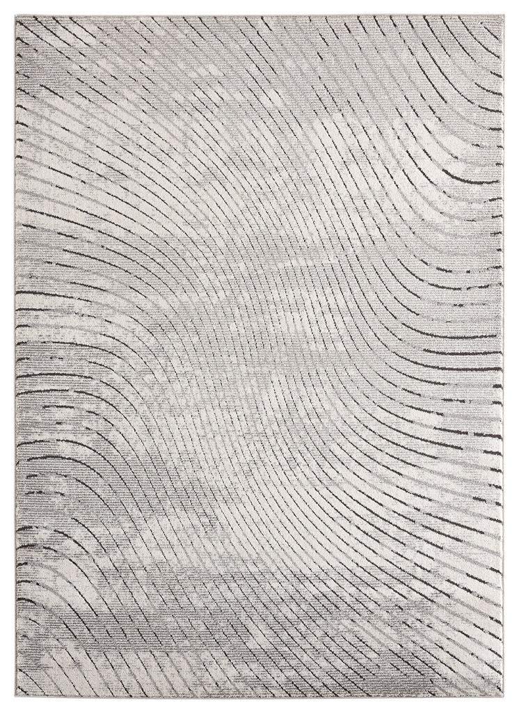 Luxe Weavers Serena Abstract Ivory 8x10 Area Rug