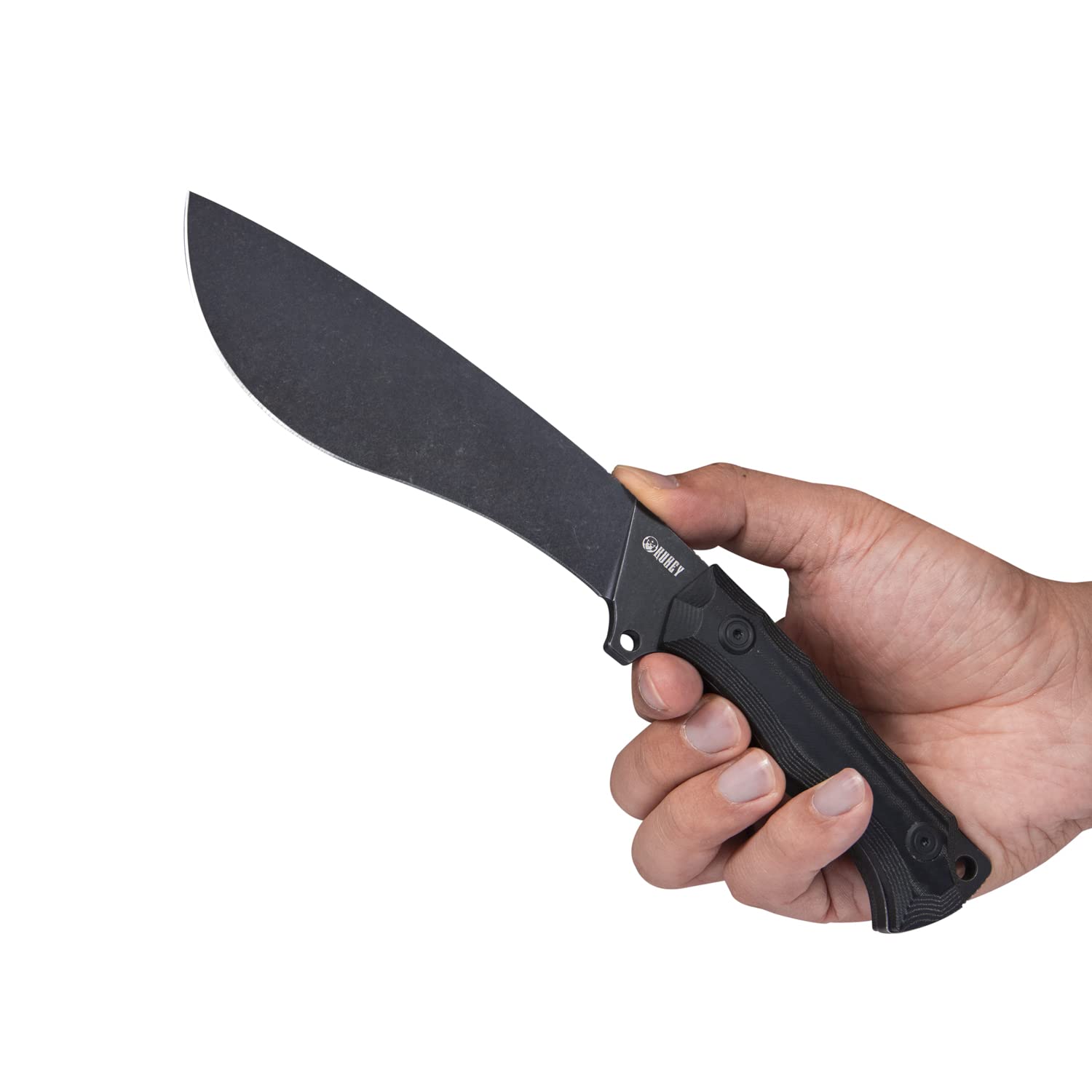 Kubey Machete KU241 Fixed Blade Outdoor Knife with G10 Handle Kurki Style Blade for Camping Hunting and Survival w/Black Kydex Sheath (Darkwashed)