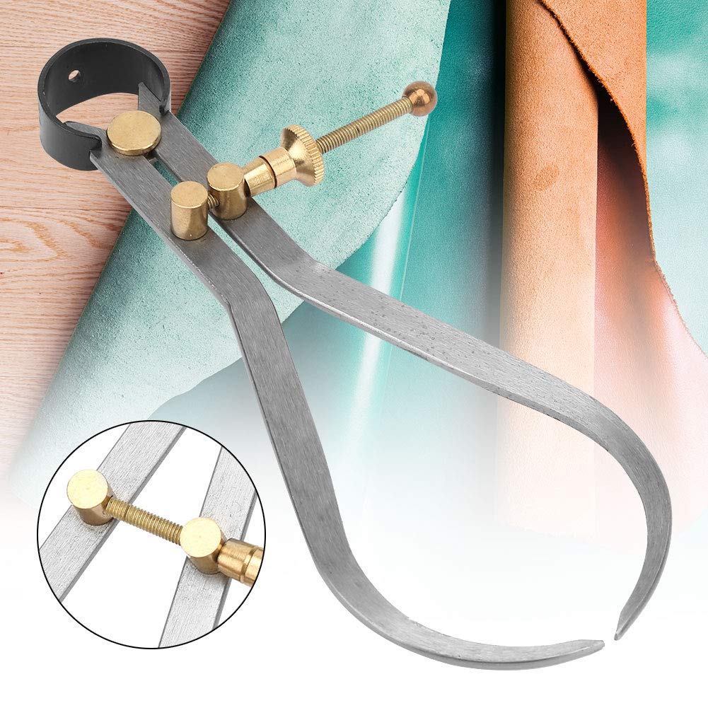 Outside Spring Caliper, Boomerang Leg External Caliper Divider Set with Copper Fitting, Spring Caliper for Woodworking Turning Lathe Projects(190mm / 7.5in)