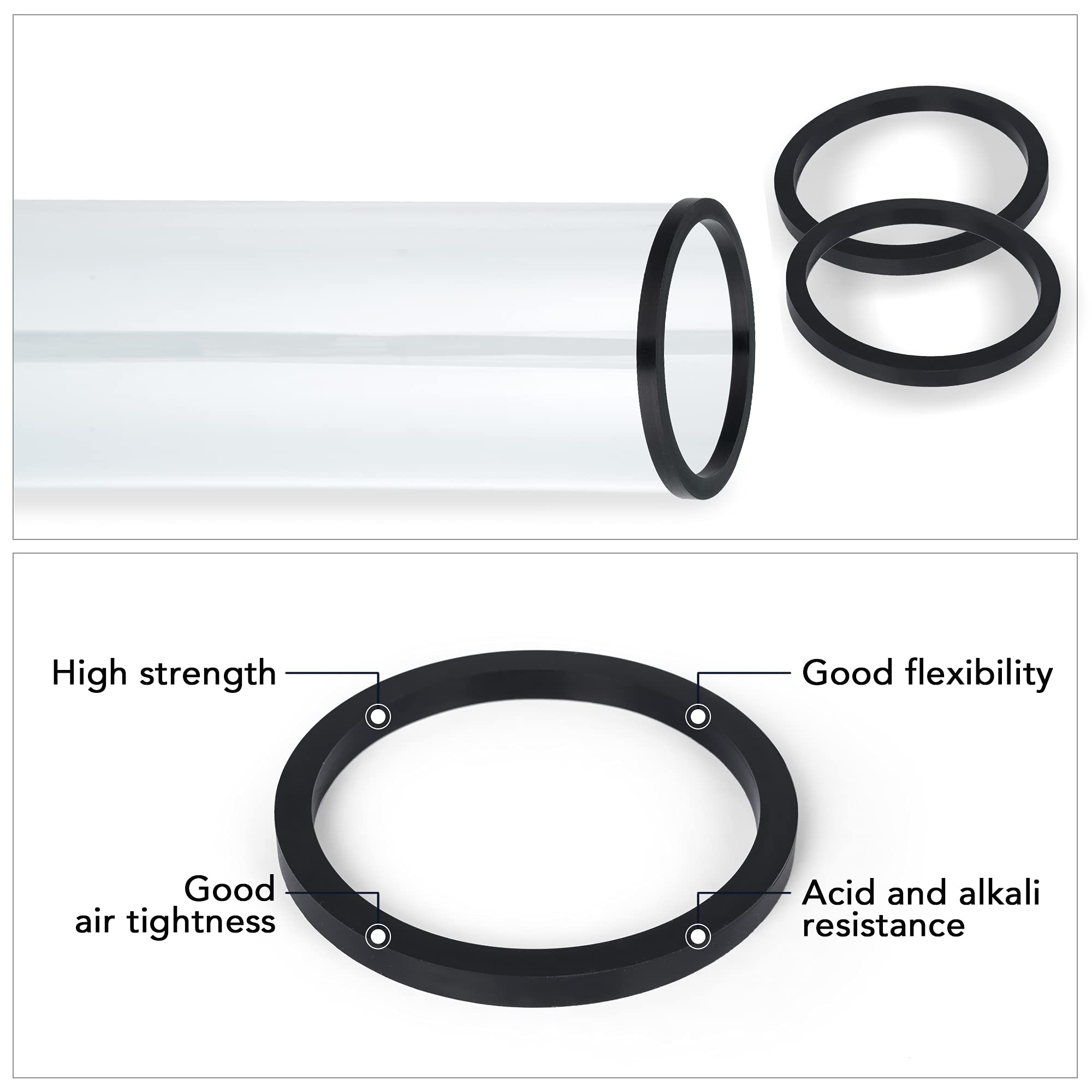 PAMAPIC Patio Heater Glass Tube Replacement for 4-Sided Outdoot Patio Pyramid Heater,49.5 inch tall