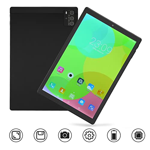 PUSOKEI 10.1in Tablet PC,Black,2.4G 5G WiFi,USB C Rechargeable,6GB RAM 128GB ROM,2560x1600 HD,5MP 8MP Camera,Octa Core CPU,5000mAh Tablet for Android11