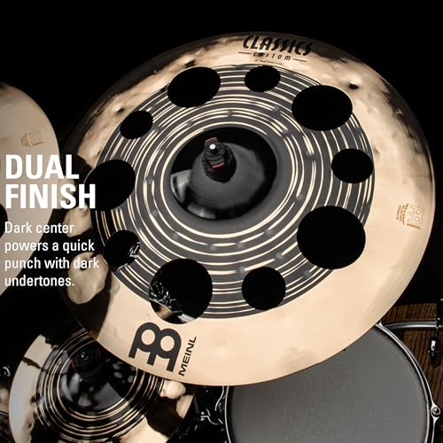 Meinl Cymbals Classics Custom Dual 18" Trash Crash Cymbal for Drum Set, Dark/Brilliant β Made in Germany β B12 Bronze, 2-Year Warranty (CC18DUTRC)