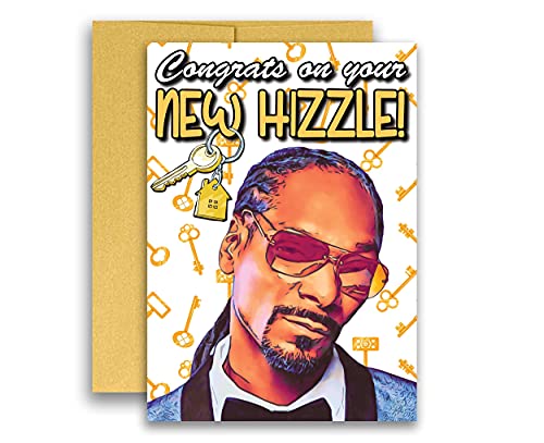 New House New Home Card Snoop Dogg Inspired Parody Hizzle Housewarming Card 5x7 inches w/Envelope