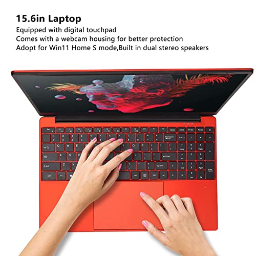 PUSOKEI 15.6in Computer Laptop,Portable 1920x1080 IPS HD Screen Laptop,8GB RAM 128GB SSD Digital Touchpad Computer Laptop for Win 11,USB3.0/SD Slot/RJ45/Mini HDMI/USB C.(US)