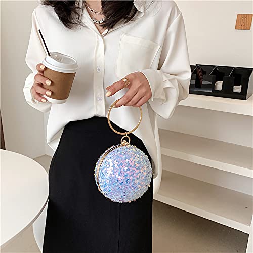 Purses and Handbags for Women Bag Sequins Solid Color Tote Chain Girl's Crossbody Bag