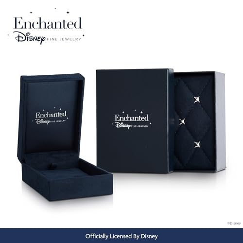 Jewelili Enchanted Disney Fine Jewelry Sterling Silver 2.5MM Round Created Emerald Tinker Bell Pendant Necklace