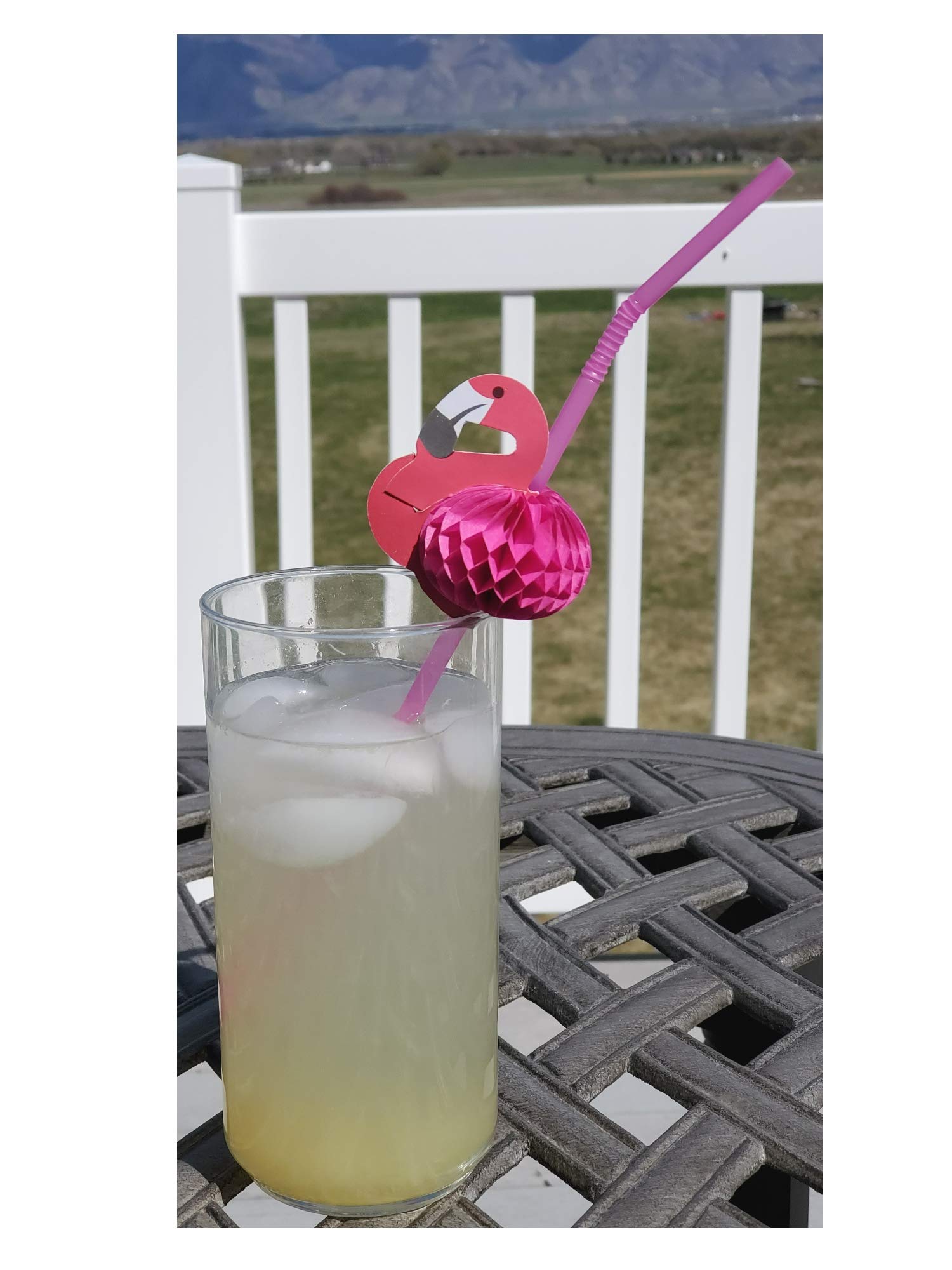 Oriental Trading Company OTC 48 Flamingo Straws/Luau Party Table Decor/Cardboard/Tissue Flexi-Straws/4 Dozen Tropical Drinks