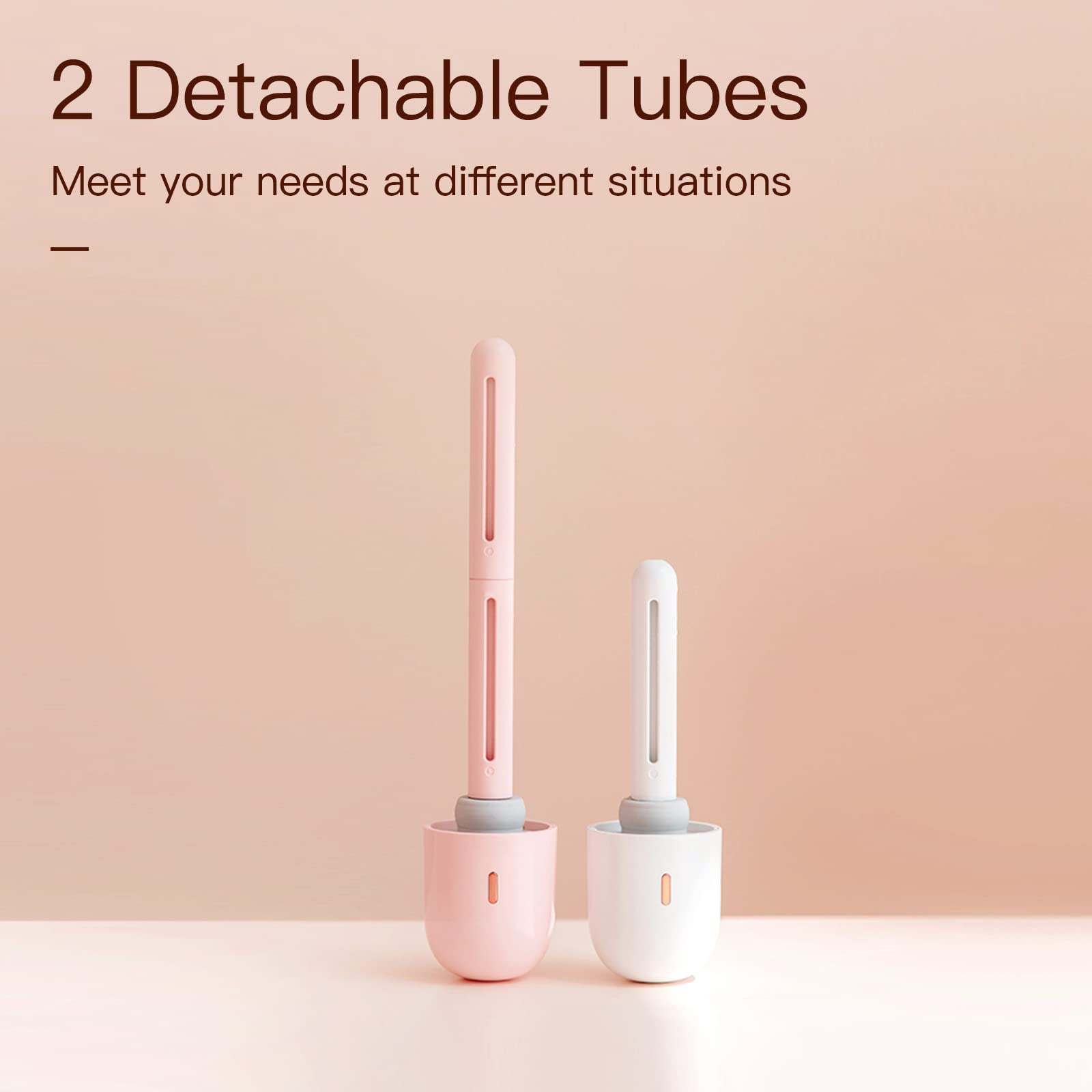 Portable Mini Humidifier, Small Wireless Cool Mist 100ml Humidifier, with Container Diversity for Car Bedroom Office, Adjustable Length, Whisper-Quiet Operation, 2 Spray Modes, Auto Shut Off (White)