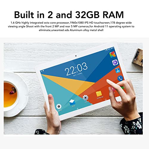 PUSOKEI Tablet PC for Android 11,10in IPS 1080P HD Large Screen,2GB RAM 32GB ROM Dual SIM Dual Standby 3G Call Tablet,Dual Camera Tablet with BT WiFi,Dual Speaker(Pink)