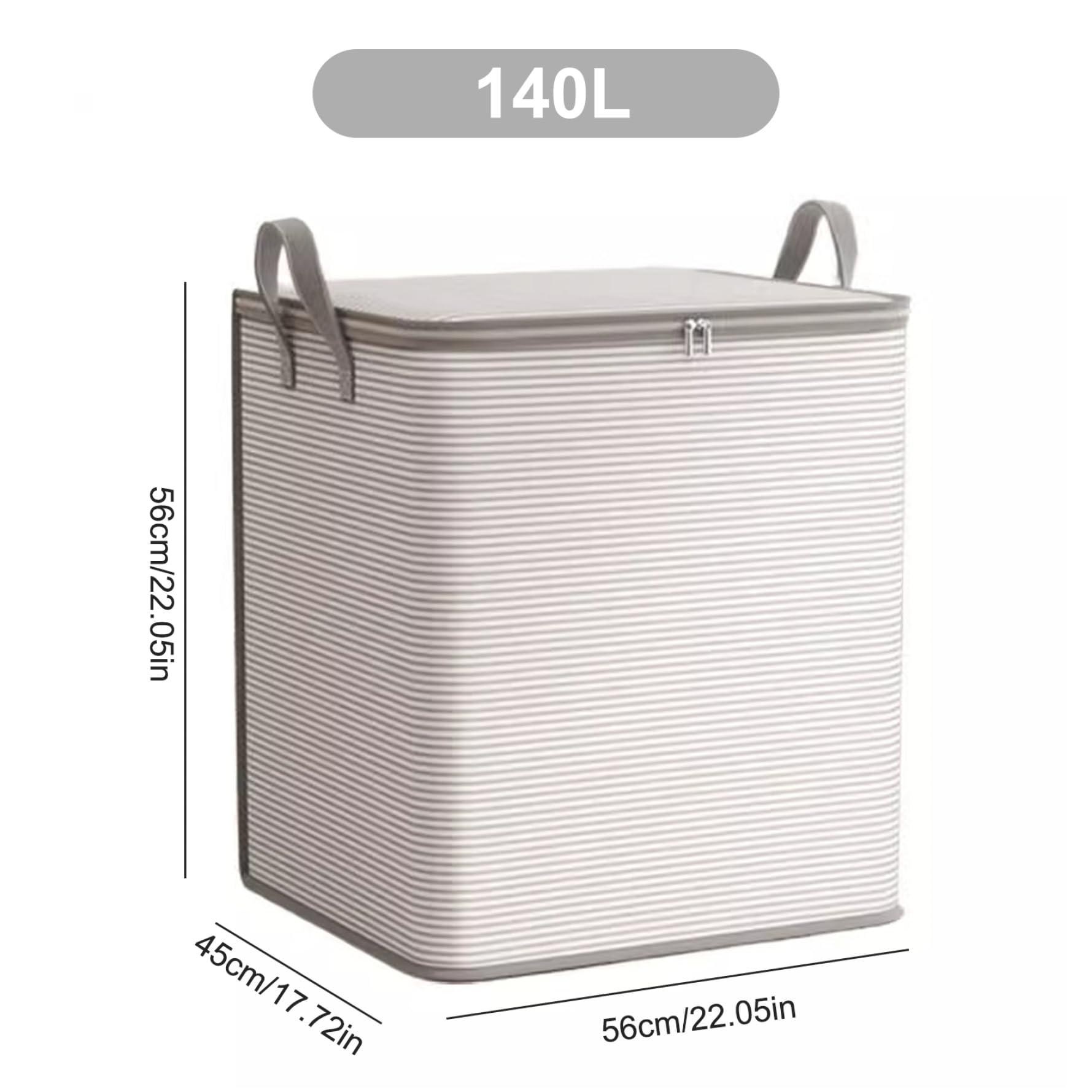 SWEETBIUTI Clothes Hamper Closet Organiser 140L Large Laundry Basket with Zip Cover & Handles Foldable Blanket Organizer Storage Bag for Duvet Quilts Moving House.