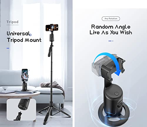 RIEIEK auto recognizes and Tracks Mobile Phone tripods, intelligently rotates 360-degree Shooting Phone Stand, and Does not Require APP to Start Gestures with one-Click Facial Tracking Gimbal