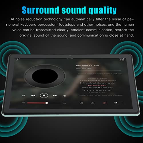 PUSOKEI Tablet PC for Android 11,10 inch 1920x1200 IPS HD Display,MT6711 10 Core CPU,6GB 128GB Memory,Dual SIM Card Slot,2.4G 5G Dual Band WiFi,8MP 20MP Camera(Green)