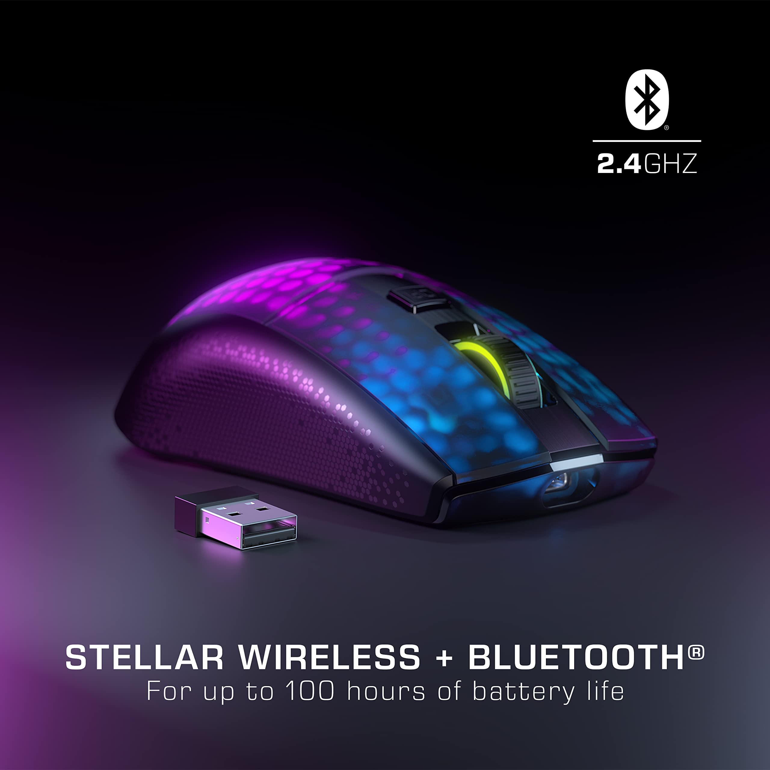 ROCCAT Burst Pro Air Lightweight Symmetrical Optical Wireless RGB Gaming Mouse, Black & Vulcan TKL Mechanical PC Tactile Gaming Keyboard, Black