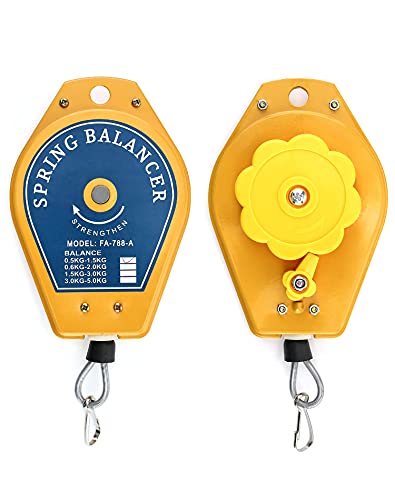 QWORK Spring Balancer, 1.1lbs - 3.3lbs Bearing Retractable Tool Fixture Holder for Assembly-line
