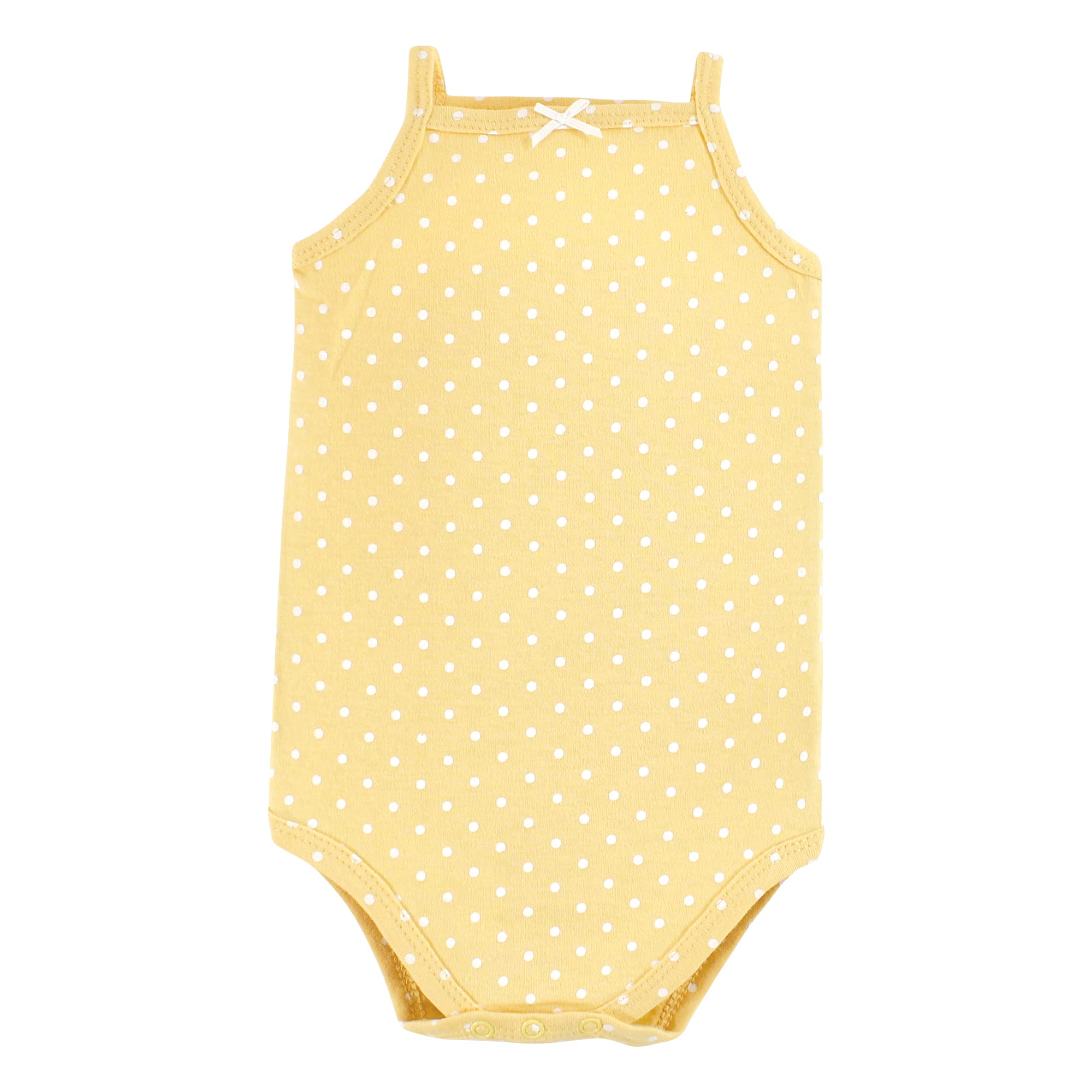 Hudson Baby Unisex Baby Cotton Sleeveless Bodysuits, Sunflower, 9-12 Months