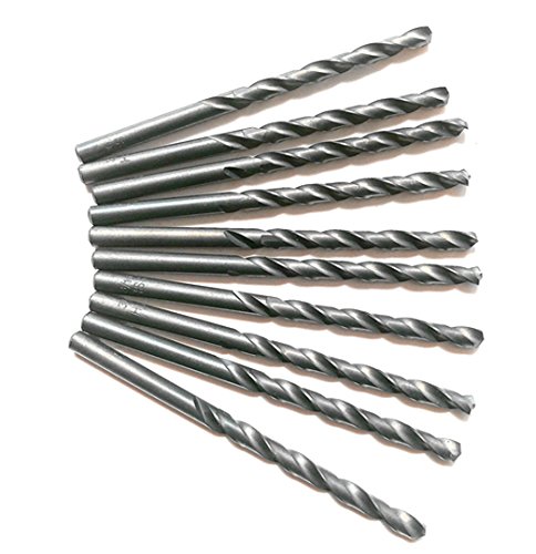 OXTUL 10pcs 11/64 inch M2 Drill Bits, Black Oxide, High Speed Steel Twist Drill Bits, Jobber Length, Round Shank. Ideal for DIY, home, general building and engineering using