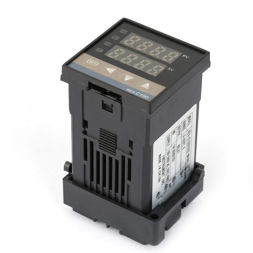 REX-C100 Temperature Controller, REX-C100FK02-M*an PID Digital Temperature Controller Relay Output Thermostat AC 250V Temperature Control Switch