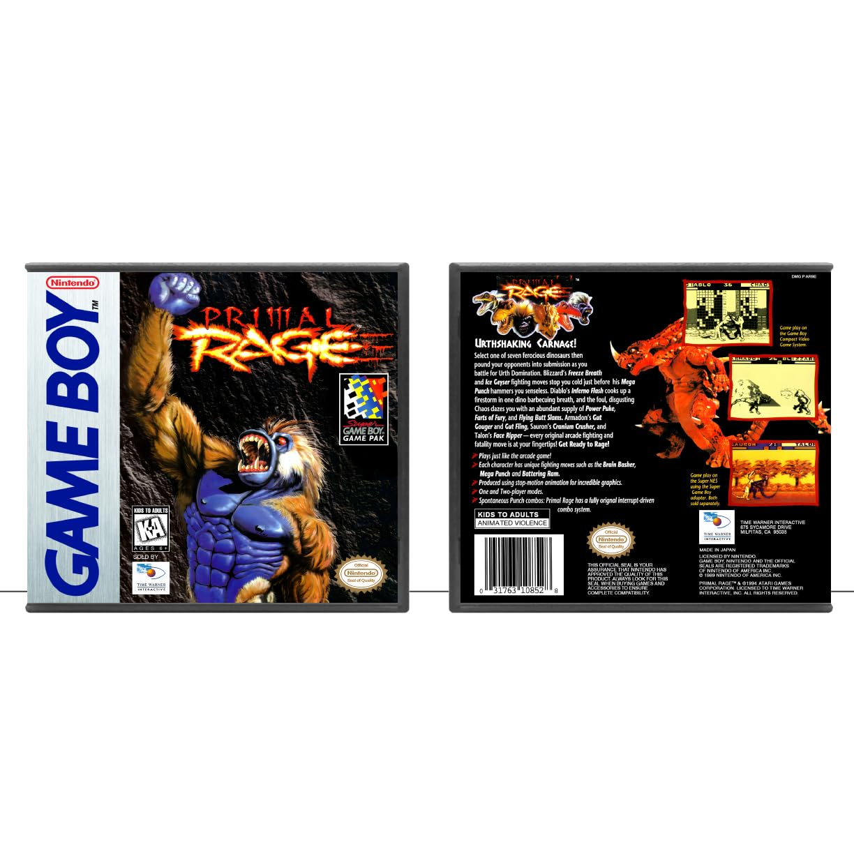 Primal Rage | (GB) Game Boy - Game Case Only - No Game