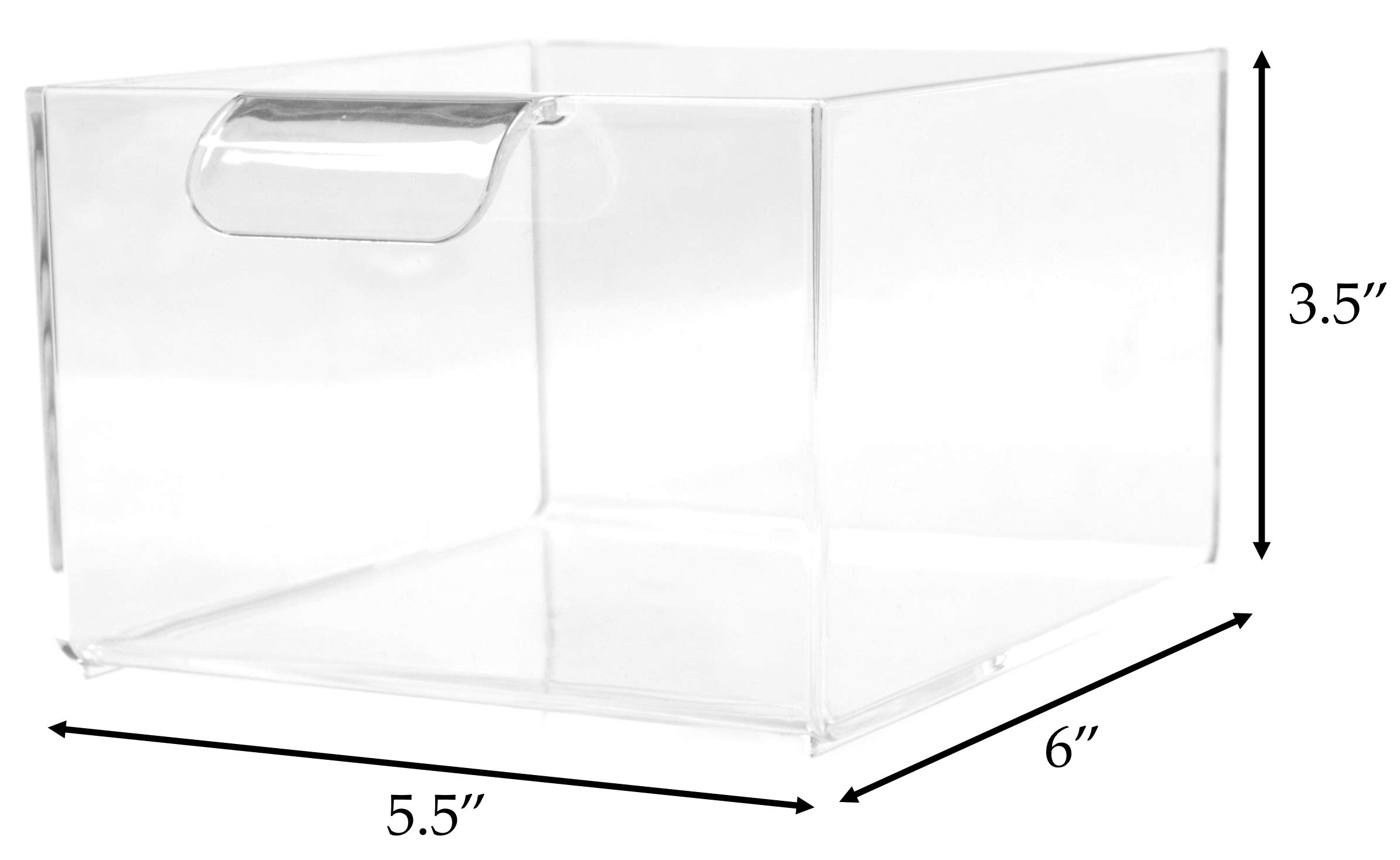 ImpiriLux Stackable Kitchen and Bathroom Acrylic Drawer Organizer | Set of Two Drawers