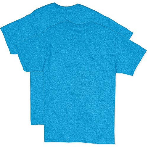 Hanes Men's 2 Pack X-Temp Performance T-Shirt, Neon Blue Heather, XX-Large