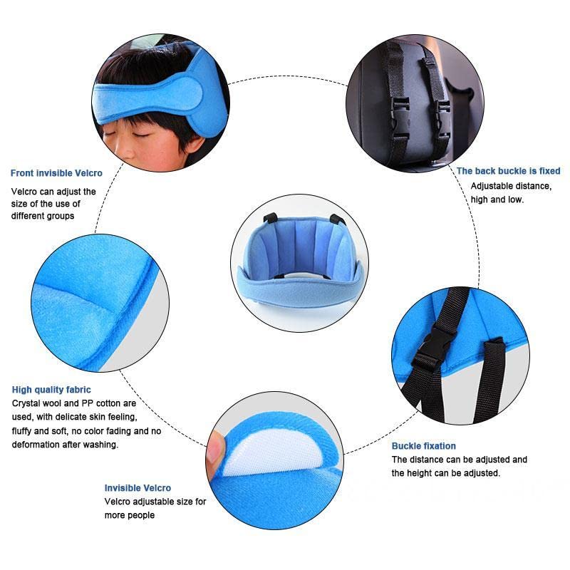 SWEETOP Child Head Support for Car Seats – Safe, Comfortable Head & Neck Pillow Support Solution for Front Facing Car Seats and High Back Boosters – Baby & Kids Travel Accessories