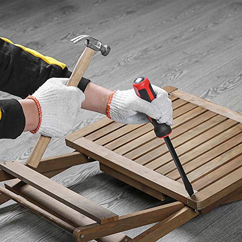 RIMKOLO Pry Bar Set, 5-Piece Heavy Duty Pry Bars with Thicker Strike Caps, Mechanic Hand Tools for Automotive, Demolition, Nail Puller, Crowbar