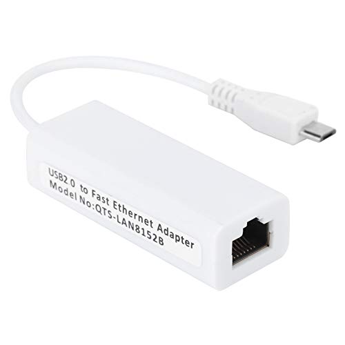 Micro USB to RJ45 Ethernet Adapter, Fast USB 2.0 Network Card Adapter for Raspberry Pi Zero 1.3/W Motherboard for Windows