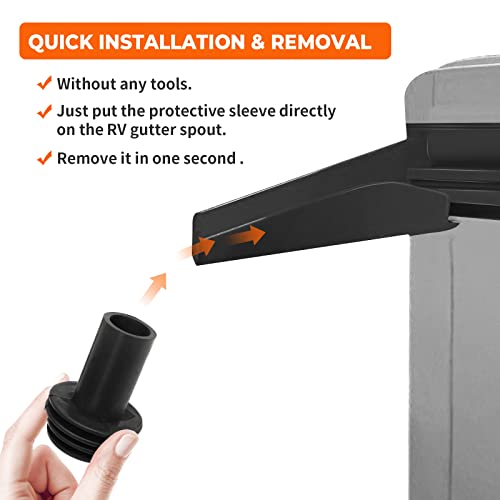 RV Cover Protector, Alpha Rider RV Gutter Spout Cover System,RV Rain Gutter Extension Cover Keeps RV Cover from Gutter Spout Damage