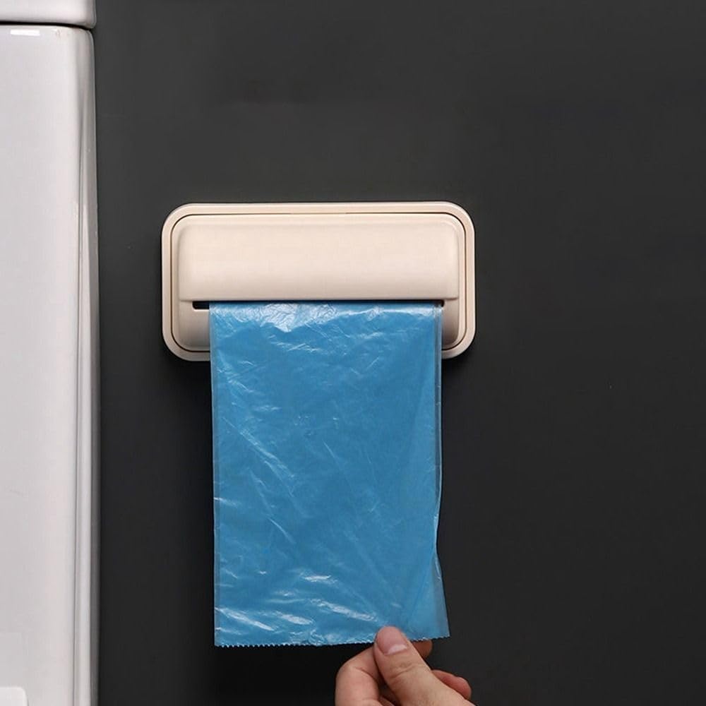 White Plastic Trash Bag Dispenser Roll Holder, Kitchen Storage and Organization Accessories