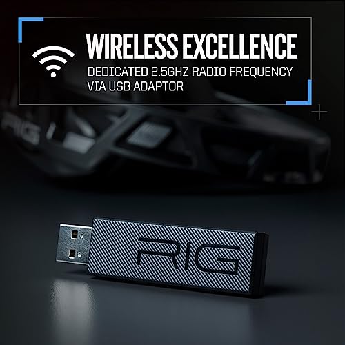 RIG 700 PRO HS Ultralightweight Wireless Gaming Headset for Playstation PS4, PS5, PC, USB - Black