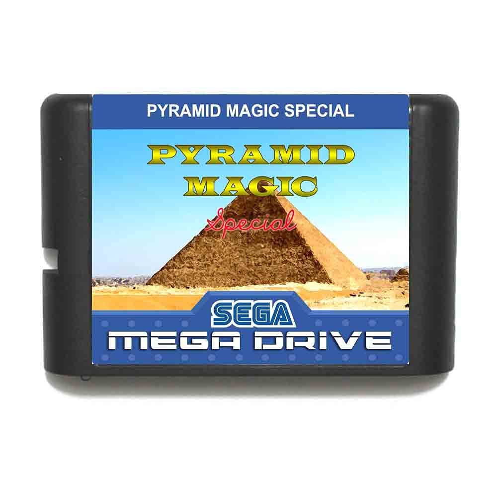 Pyramid Magic Special Game Cartridge 16 Bit MD Game Card With Retail Box For Sega Mega Drive For Genesis (Black)