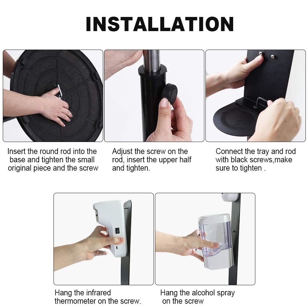 LYCHL Wall Mounted Thermometer +Soap Dispenser Wall Mounted Set for Offices, Factories, Shops, Schools, Restaurants, Rail Station Entrances, and Other High-Density Areas