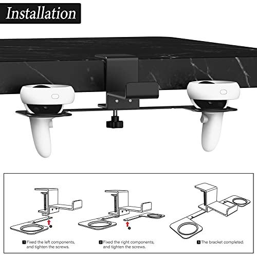 Pockety VR Desktop Mount Stand,Under Desk Holder for/Quest/Rift S, Reverb G2,Valve,Vive Pro