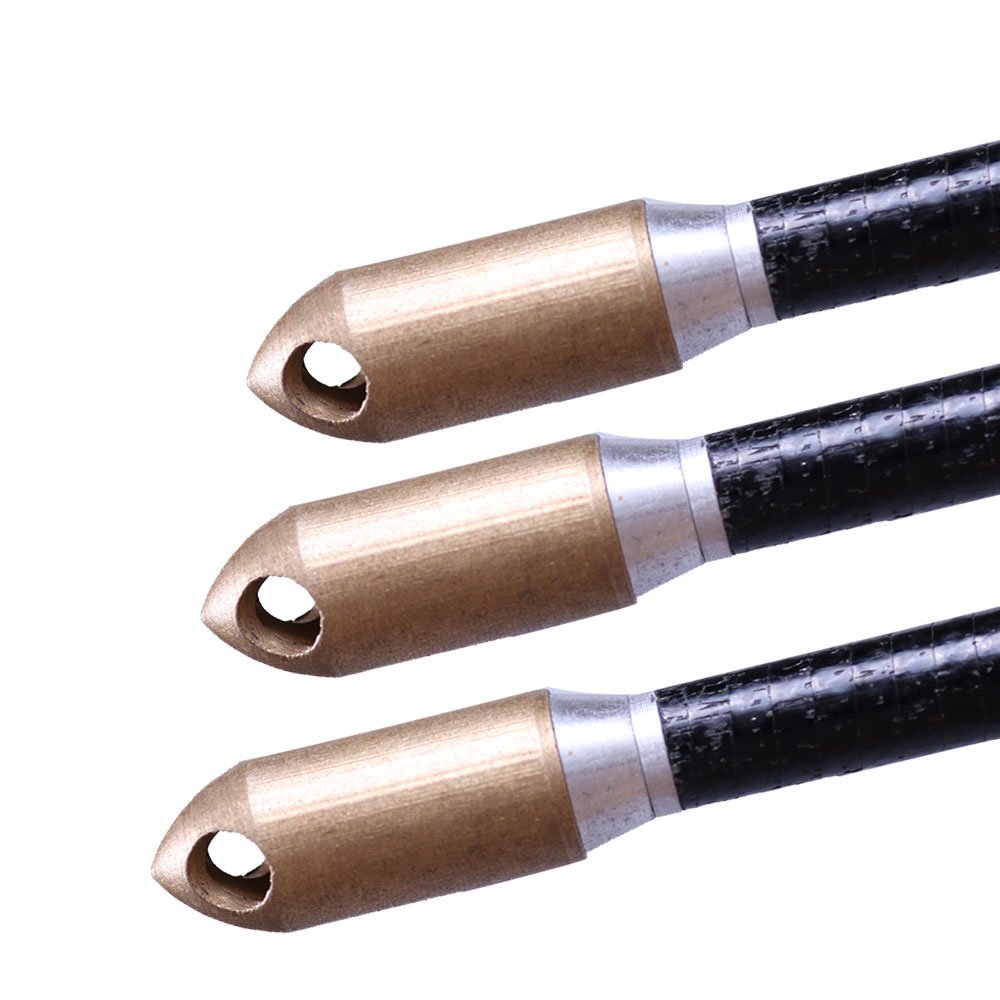 Huntingdoor Archery Arrow Heads Screw-in Field Points 100 Grain Whistle Broadheads Targeting Shooting Practice Arrow Tips Yellow 12 Pack