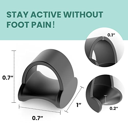 Welnove Pinky Toe Separator, 12 Pcs Black Gel Toe Spacers Bunion Corrector for Feet Women and Man, Little Toe Cushions for Curled Overlapping