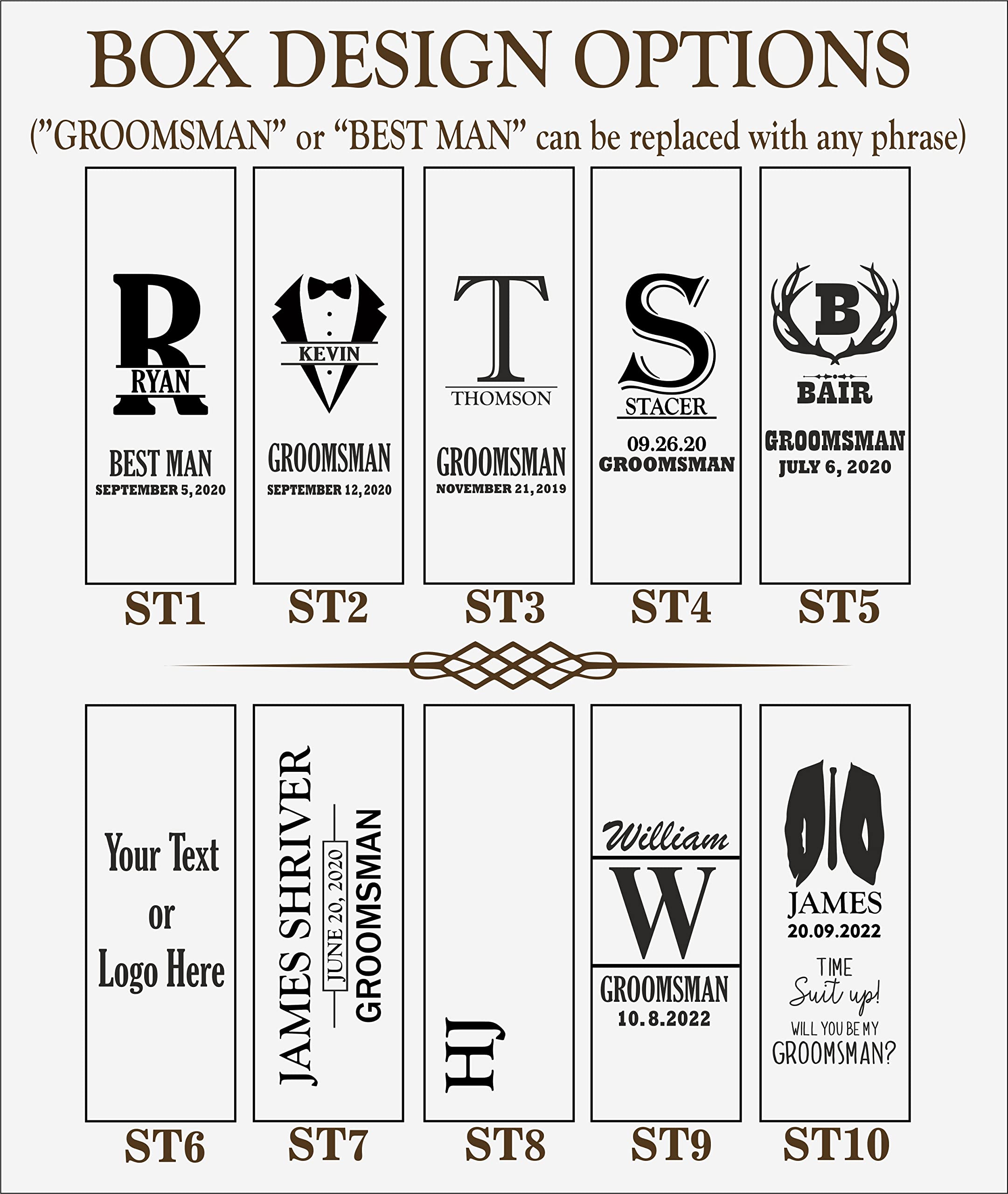 Personalizable Groomsmen Gift Box, Groomsmen Proposal, Best Man Proposal, Father of Bride Gift, Cigar Gift Box, Father of Groom Gift, Keepsake box