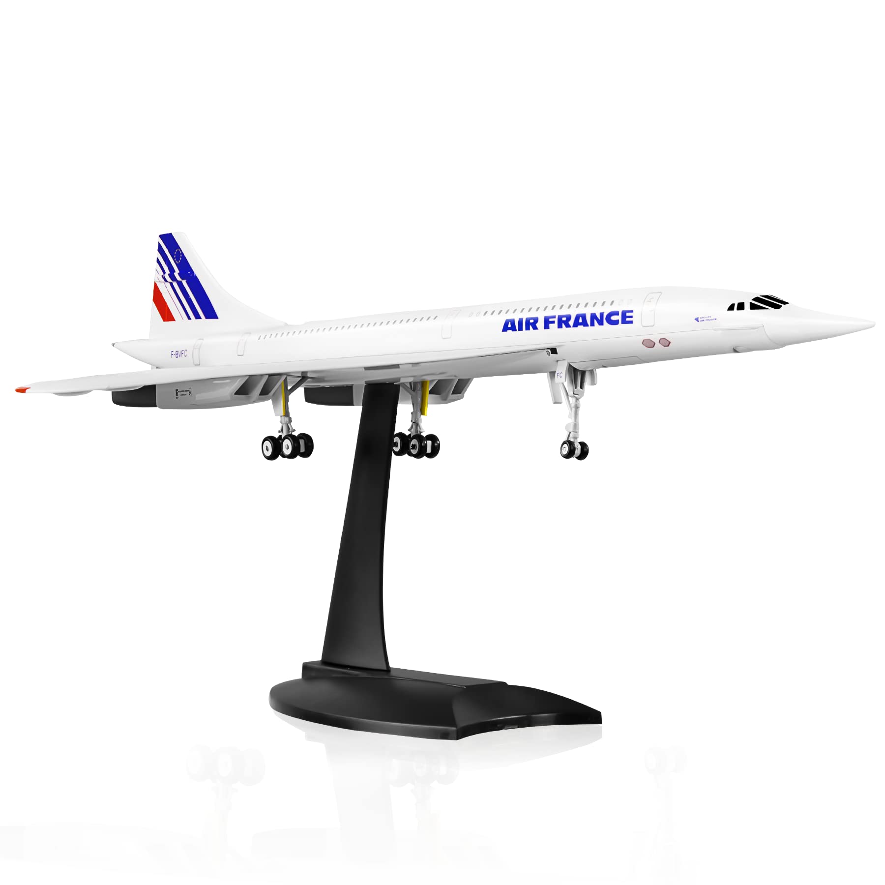 Lose Fun Park 1:200 Scale Concorde Plane Model Airplane Air France Plane F-BVFB Alloy Diecast Airplanes Model Planes for Adults Collection and Gift