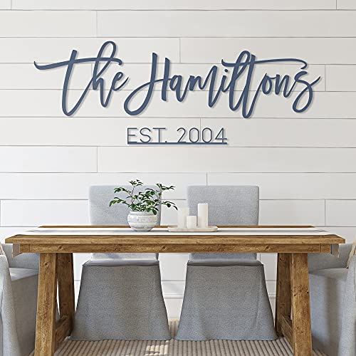 Personalized Last Name Wood Sign with Established Date by Panhandle Mercantile | Custom Cut & Finished | Customizable Font | Choose from our 90+ Color Options | Up to 72β Wide